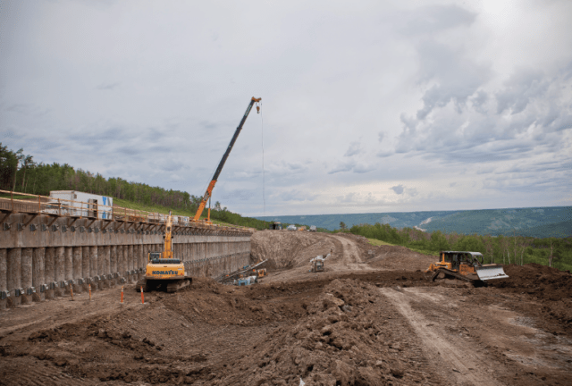 Tangent Pile Wall and DCP Ground Anchors | Piling Canada